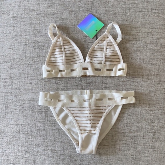 Swim | New Missguided Luxe Edition Cut Out Two Piece Bikini Set In Nude ...